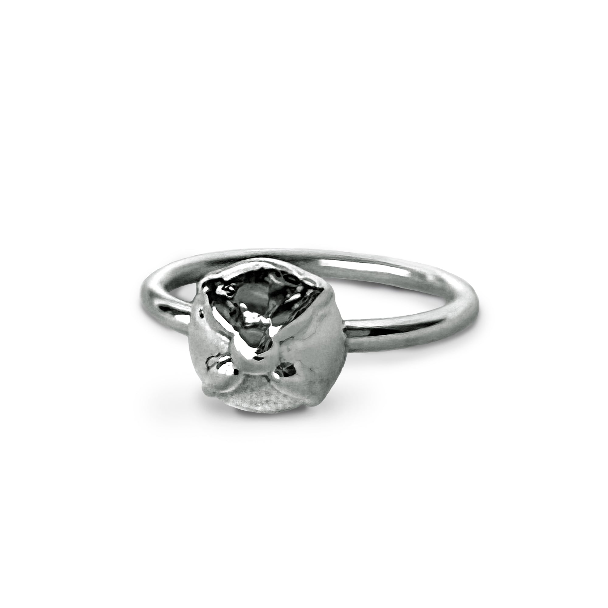 Silver Pan de Muerto Ring